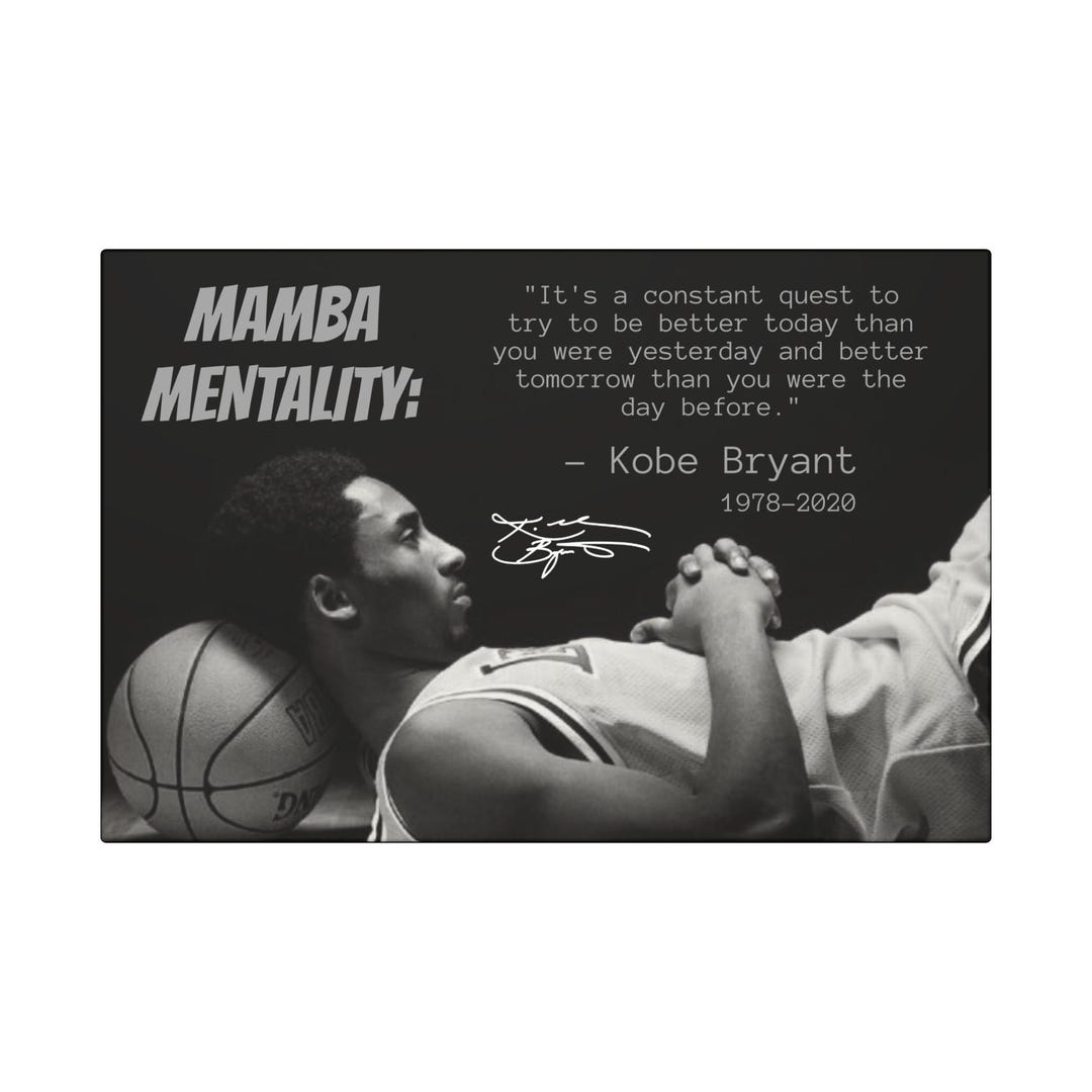 Kobe Bryant: Mamba Mentality - Canvas Wall Art, Basketball Room Decor ...