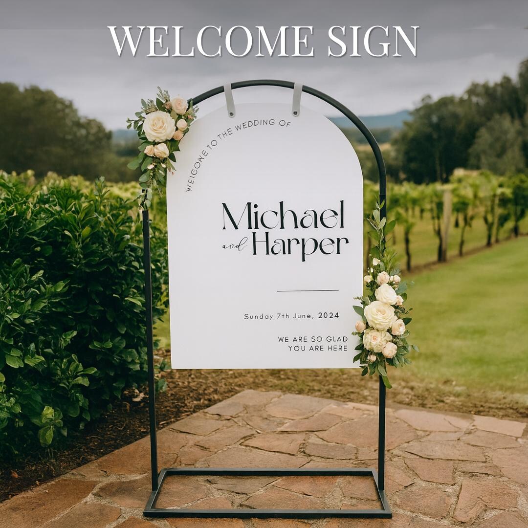 Blush Welcome Sign - Editable, Elegant, Custom, Stand Alone Wedding ...
