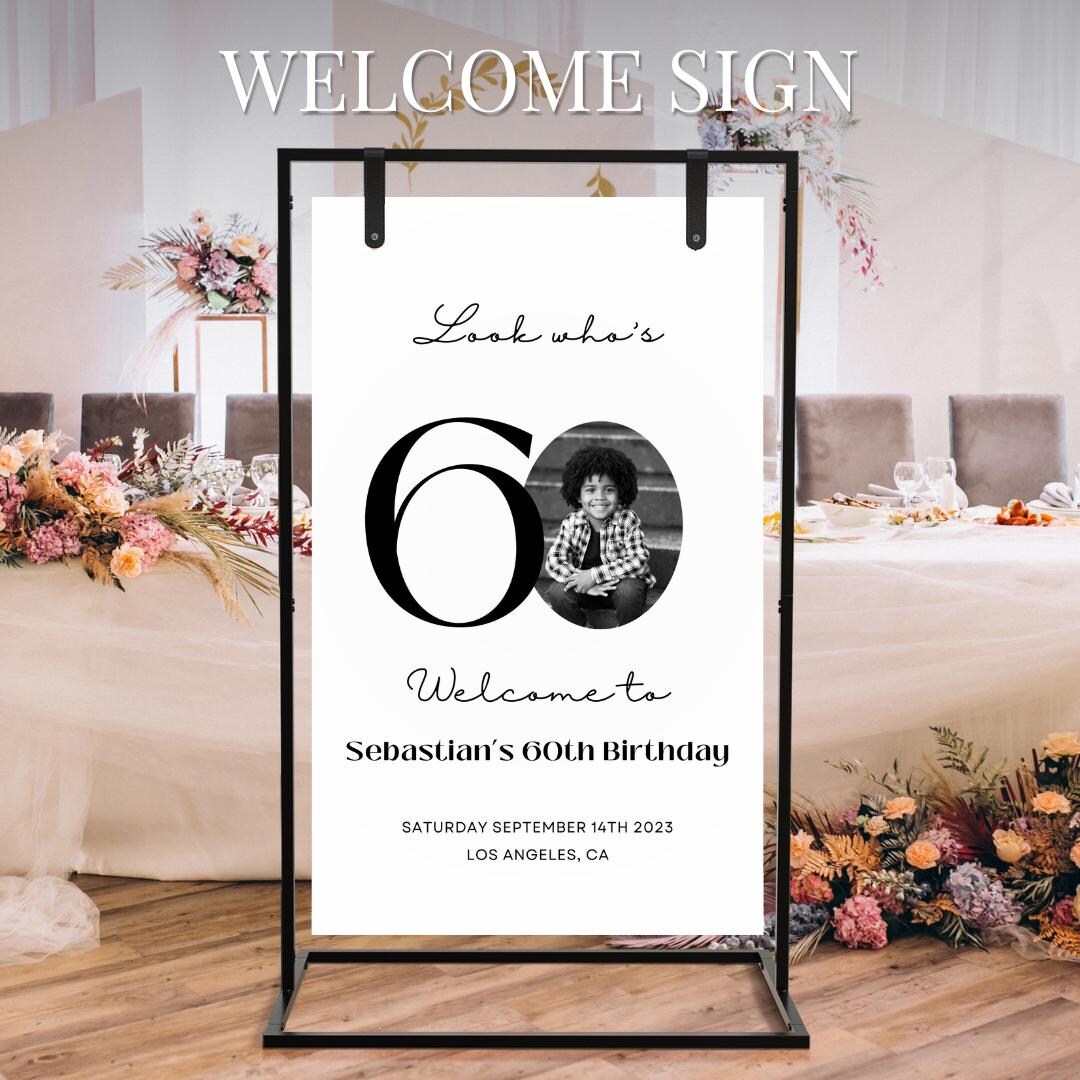 Memory Lane Birthday Welcome Board Sign - Editable, Digital, Printable ...
