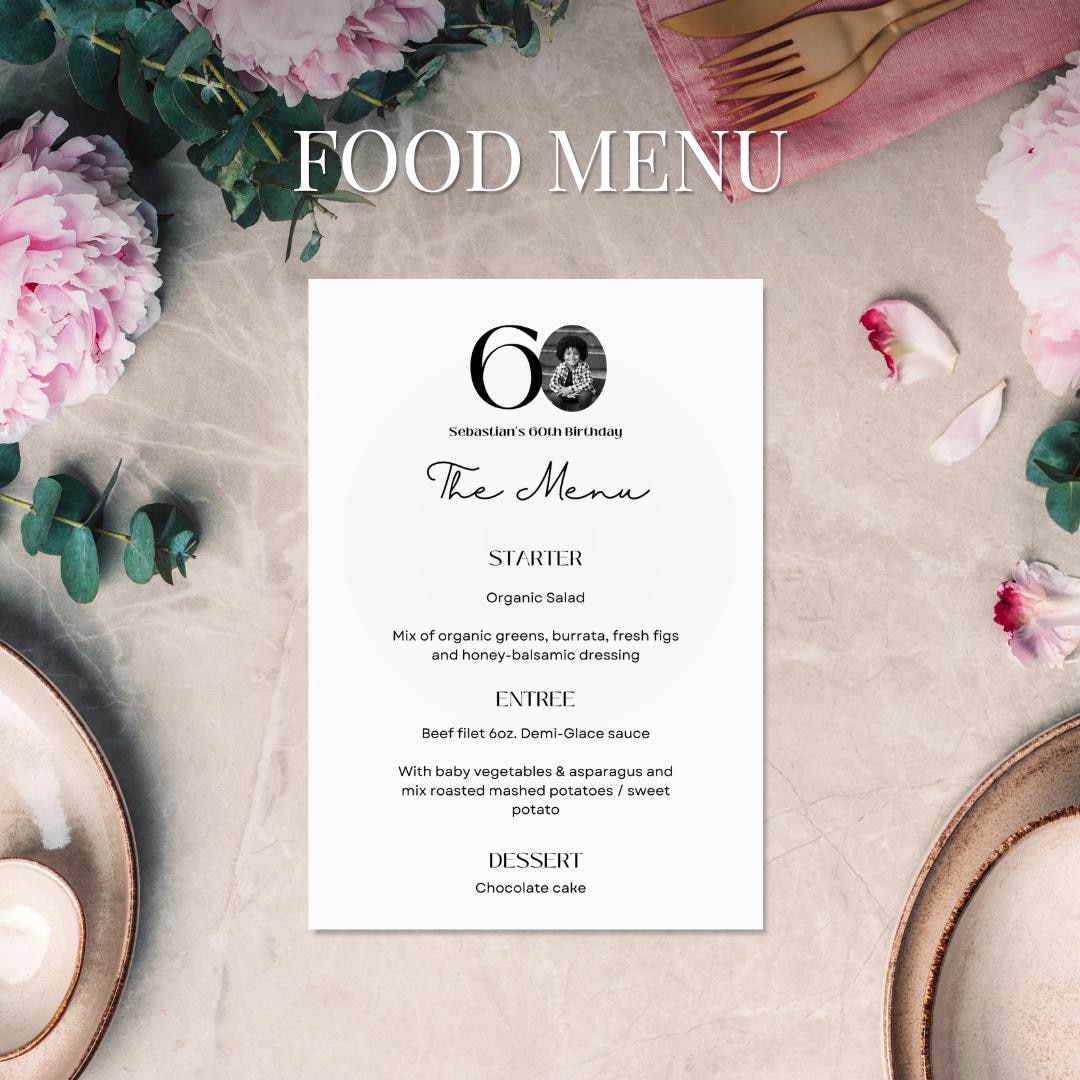 Memory Lane Birthday Food Menu – Customizable, Digital, Editable ...