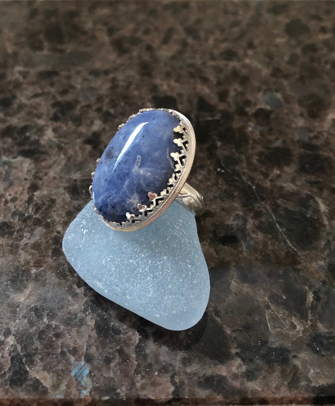 Sodalite Ring, Sterling Silver Sodalite Ring - Etsy