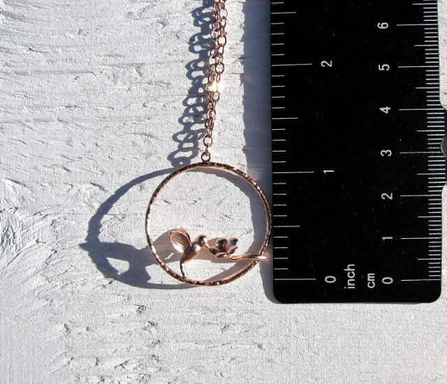 Rose Gold Hummingbird Necklace Rose Gold Hummingbird - Etsy