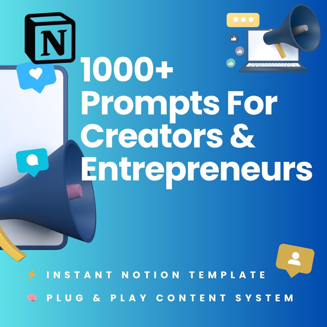 1000+ Prompts for Creators & Entrepreneurs - Etsy