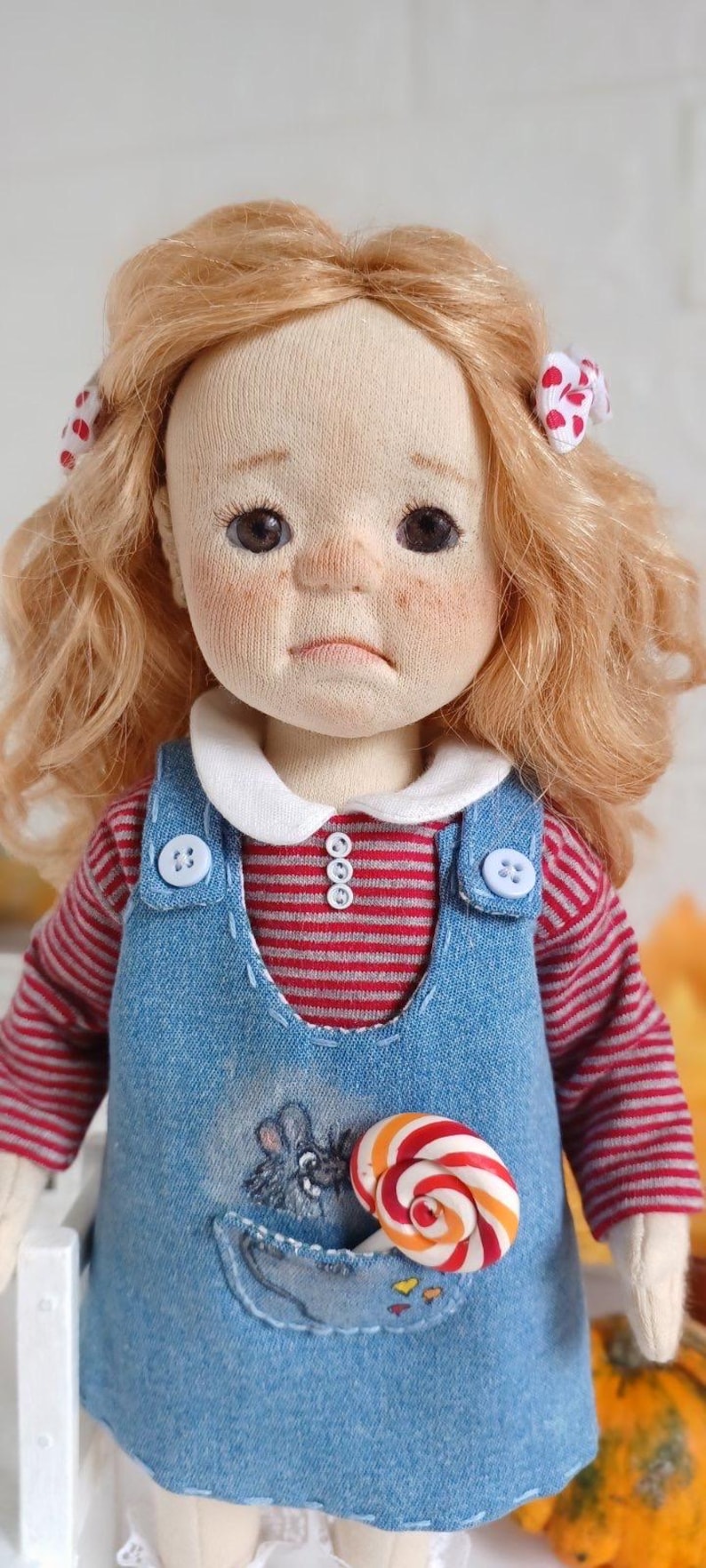 Handmade Textile Doll • Poseable Interior Decor Doll, 2 Outfits - Etsy