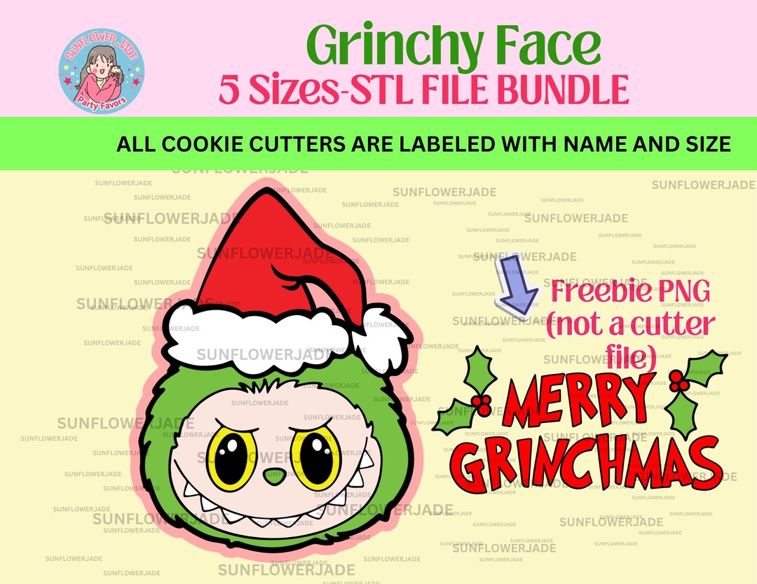 Green Grumpy Cookie Cutter STL Files - Etsy