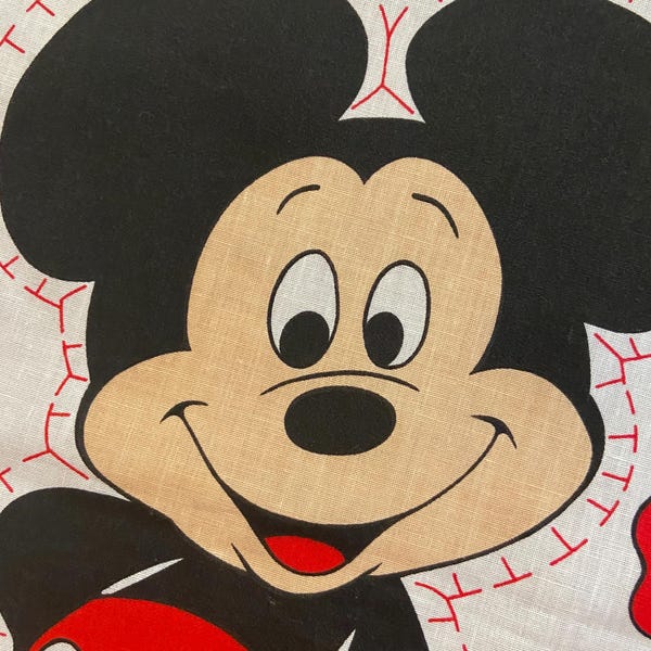 Mickey Mouse Fabric Panel - Etsy