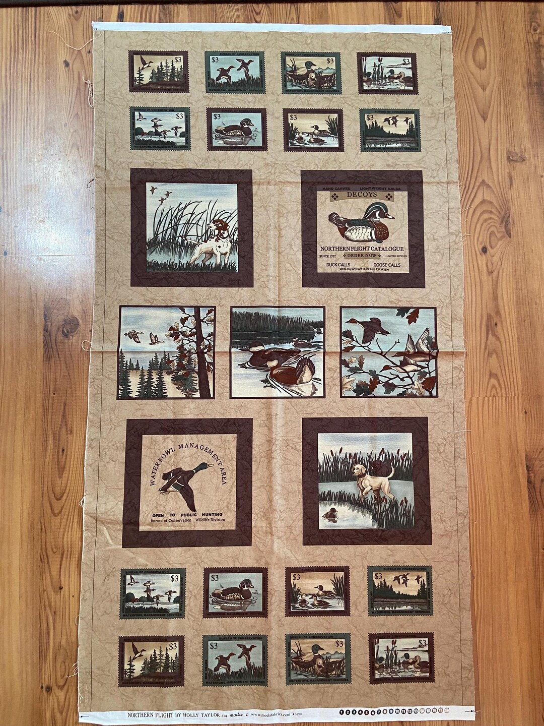 HOLLY TAYLOR WILDLIFE Northern Flight Fabric Panel Moda 6190 Rare Out ...