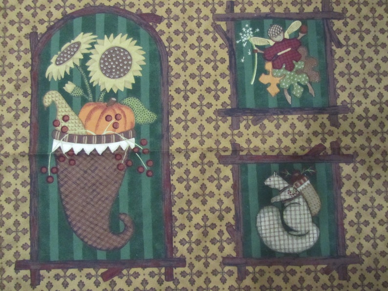 FALL FLANNEL QUilT PANEL by Bonnie Sullivan Dance of the | Etsy