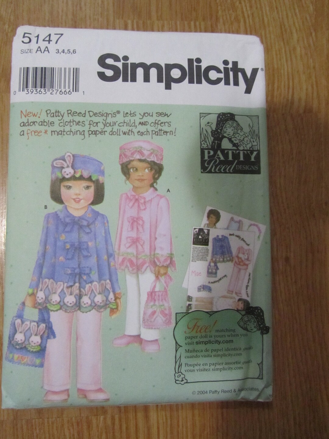 PATTY REED DESIGNS Simplicity 5147 Children's Coat, Hat, Purse Pattern ...