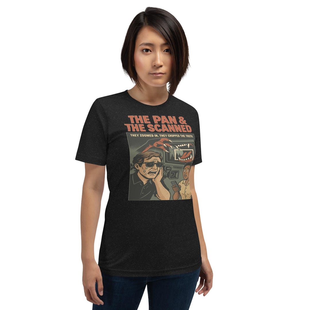 The Pan & the Scanned Tee | Cropped Horror | Aspect Ratio Tragedy - Etsy