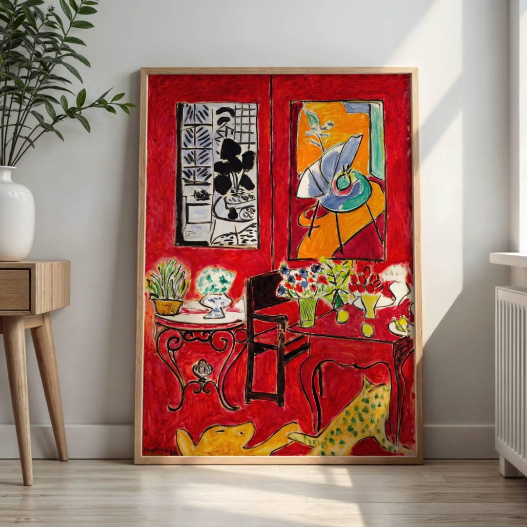 Large Red Interior by Henri Matisse: Bold Fauvist Interior Poster - Etsy