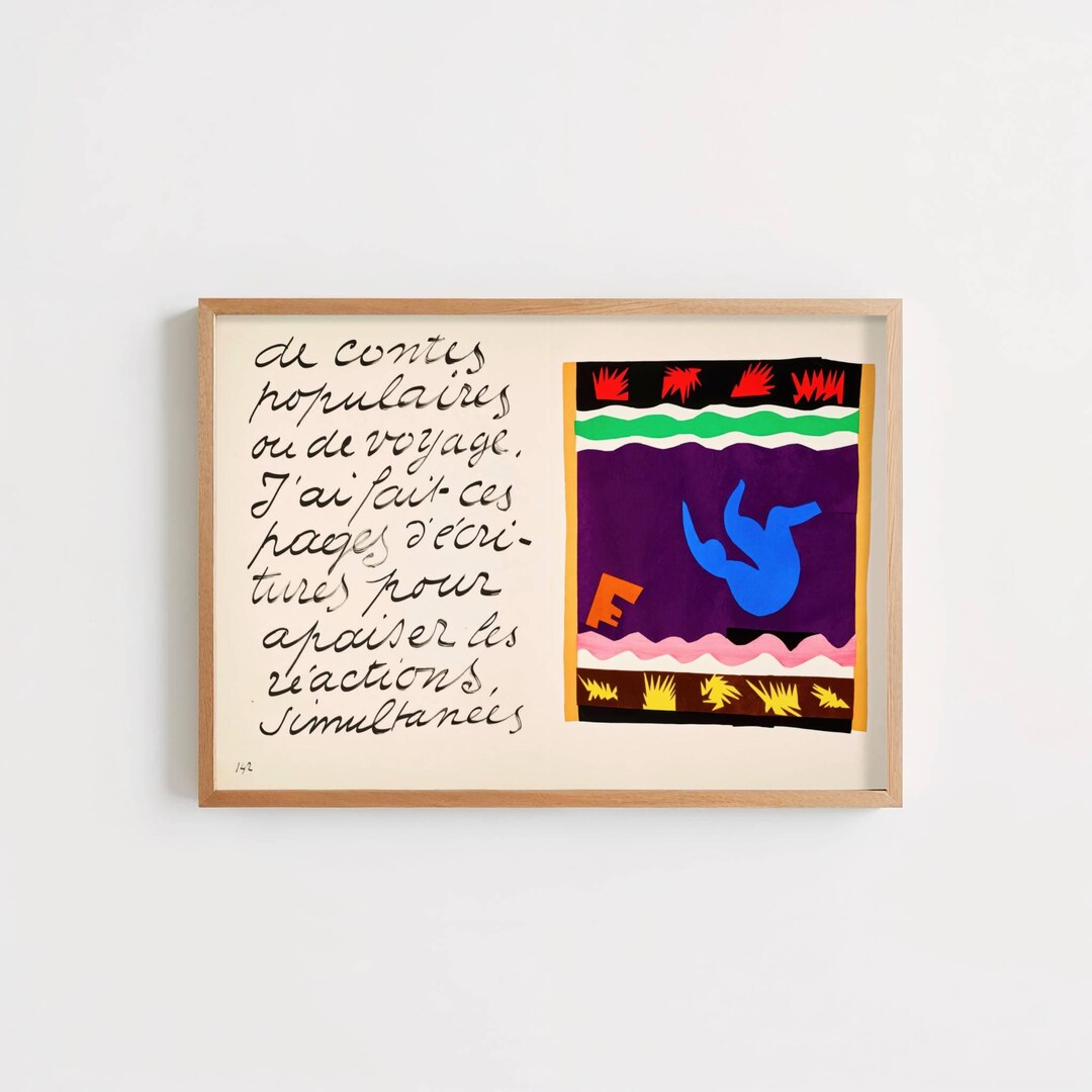 The Toboggan by Henri Matisse: Fauvist Abstract Calligraphy Poster - Etsy