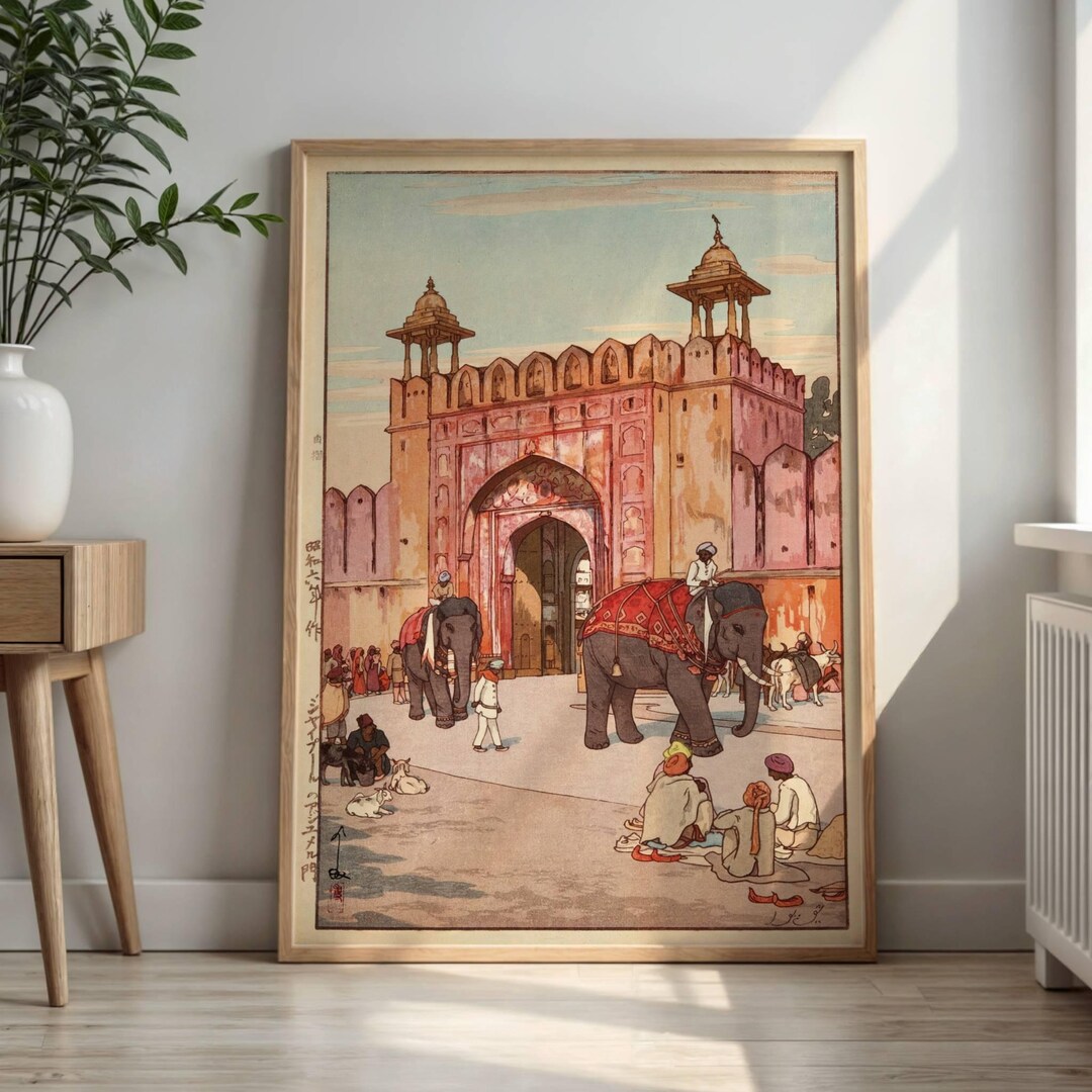 Ajmer Gate Jaipur by Yoshida Hiroshi : Vintage Travel Japanese Poster ...
