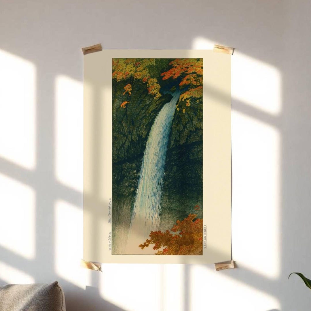 Keegon Waterfalls at Nikko by Hasui Kawase: Japanese Poster, Serene ...