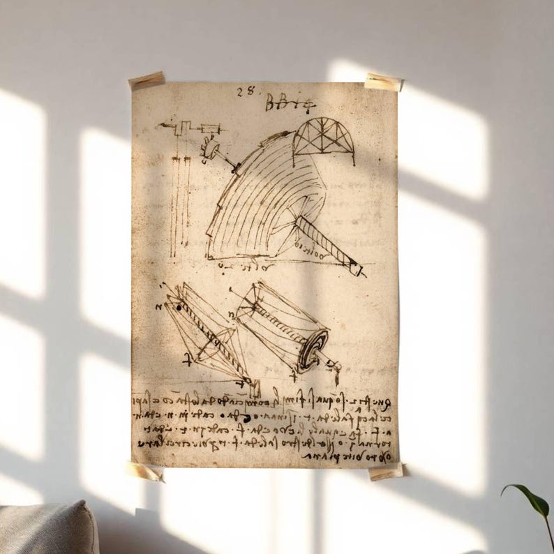 Studies of Perpetual Engines by Leonardo Da Vinci: Renaissance ...