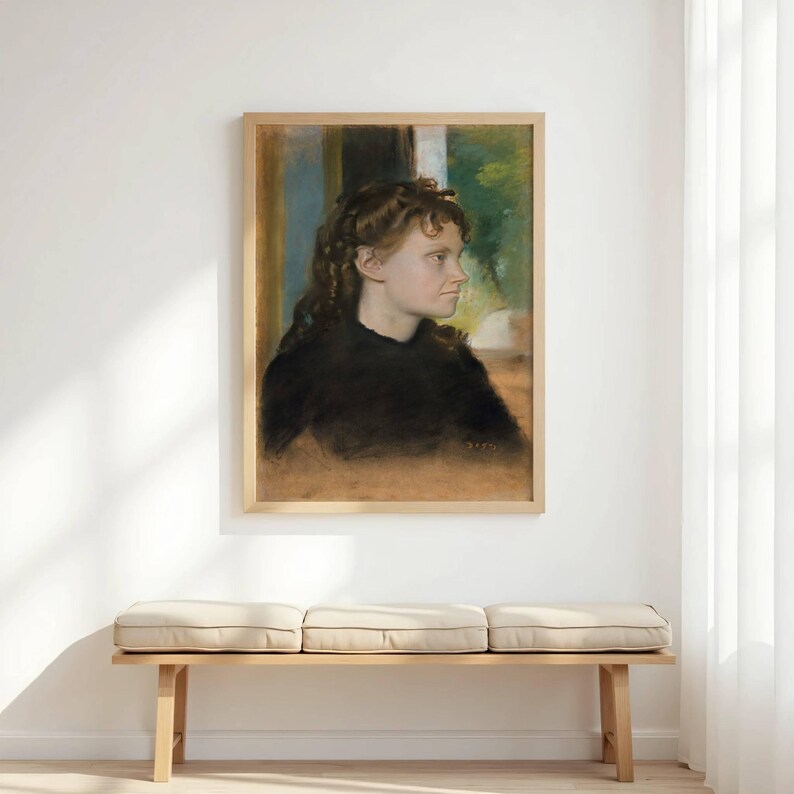Madame Theodore Gobillard Yves Morisot by Edgar Degas: Elegant Profile ...