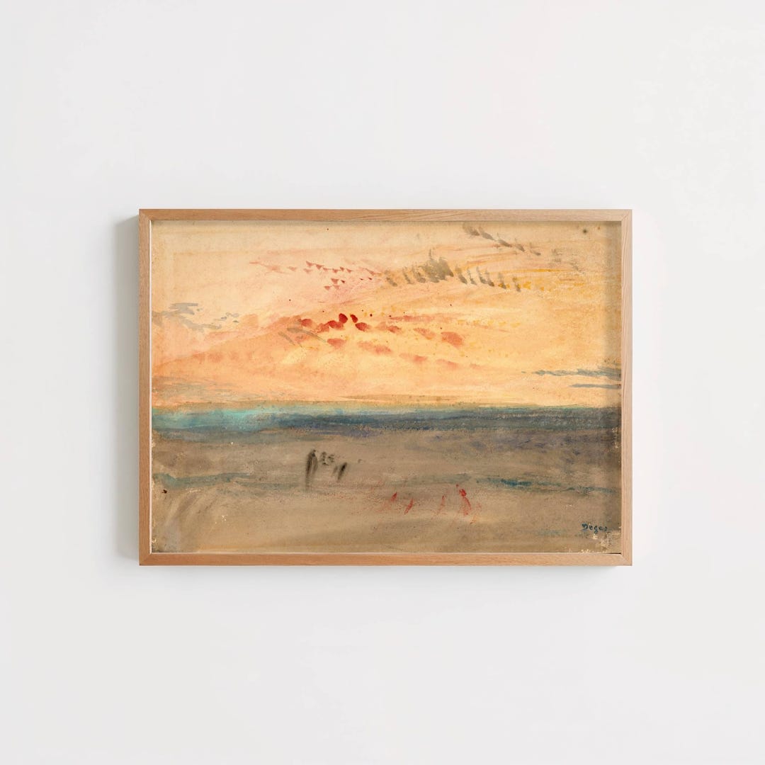 Light Effect at Sunset by Edgar Degas: Impressionist Coastal Fine Art ...