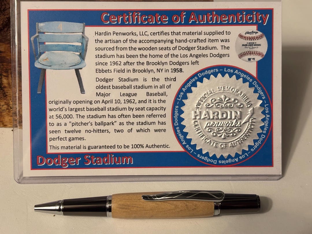 Dodger Stadium Ballpoint Pen, Home of the LA Dodgers, Handmade Unique ...