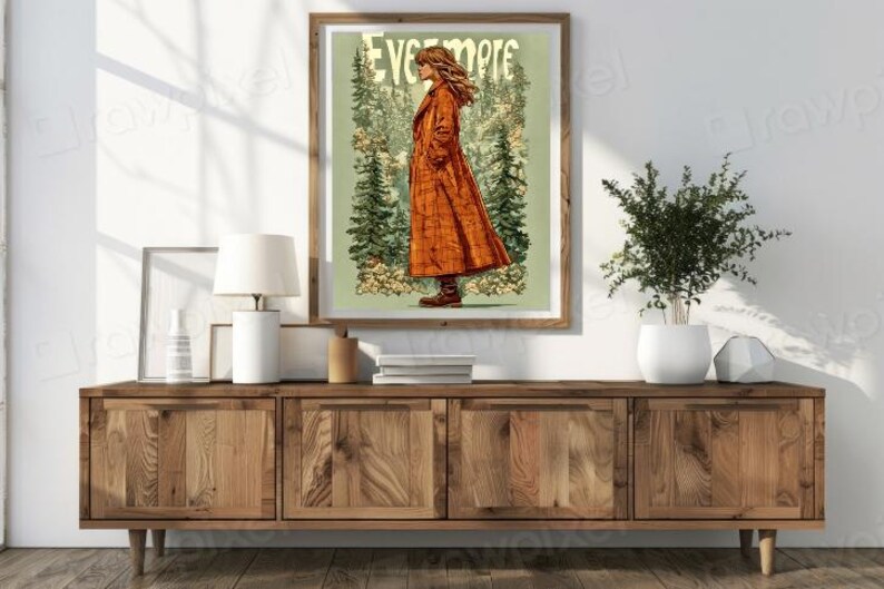 Evermore Album-inspired Digital Poster, Taylor Swift, Wall Art, Music ...