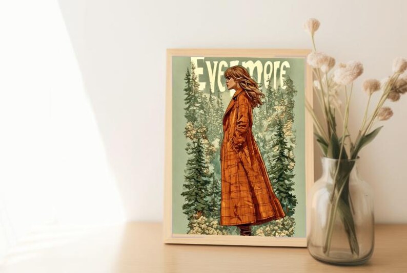 Evermore Album-inspired Digital Poster, Taylor Swift, Wall Art, Music ...