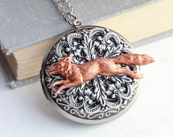 FOX LOCKET, Necklace Pendant - Etsy