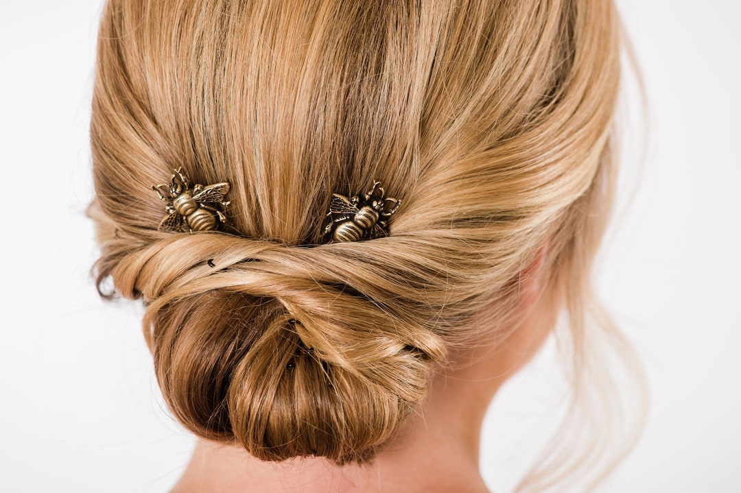 Bee Bobby Pins Honey Bee Hair Accessories Bumblebee Hair Clips Antique ...