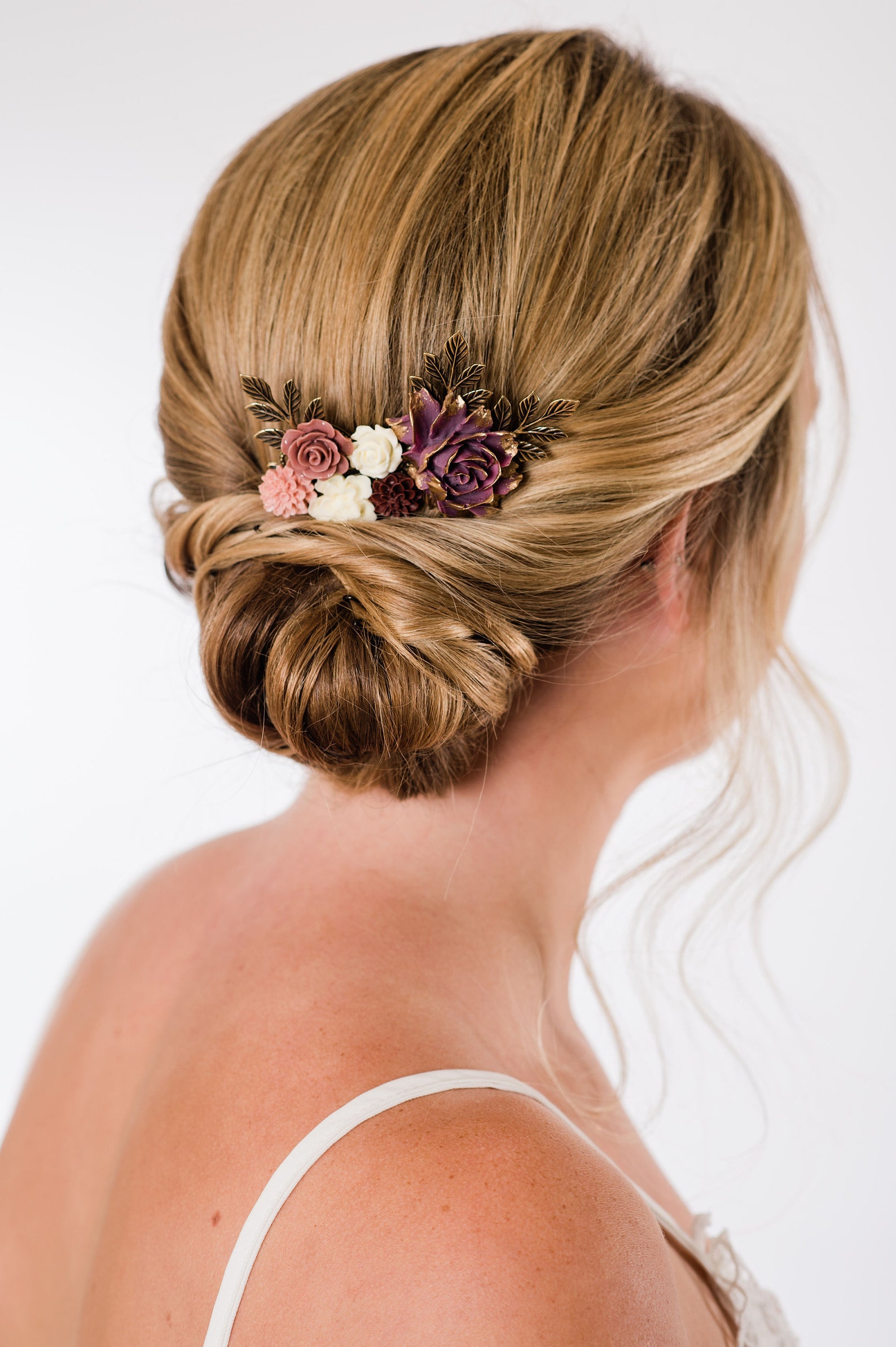 Bridal Hair Comb Berry Plum Purple Vintage Inspired Dusty - Etsy Canada