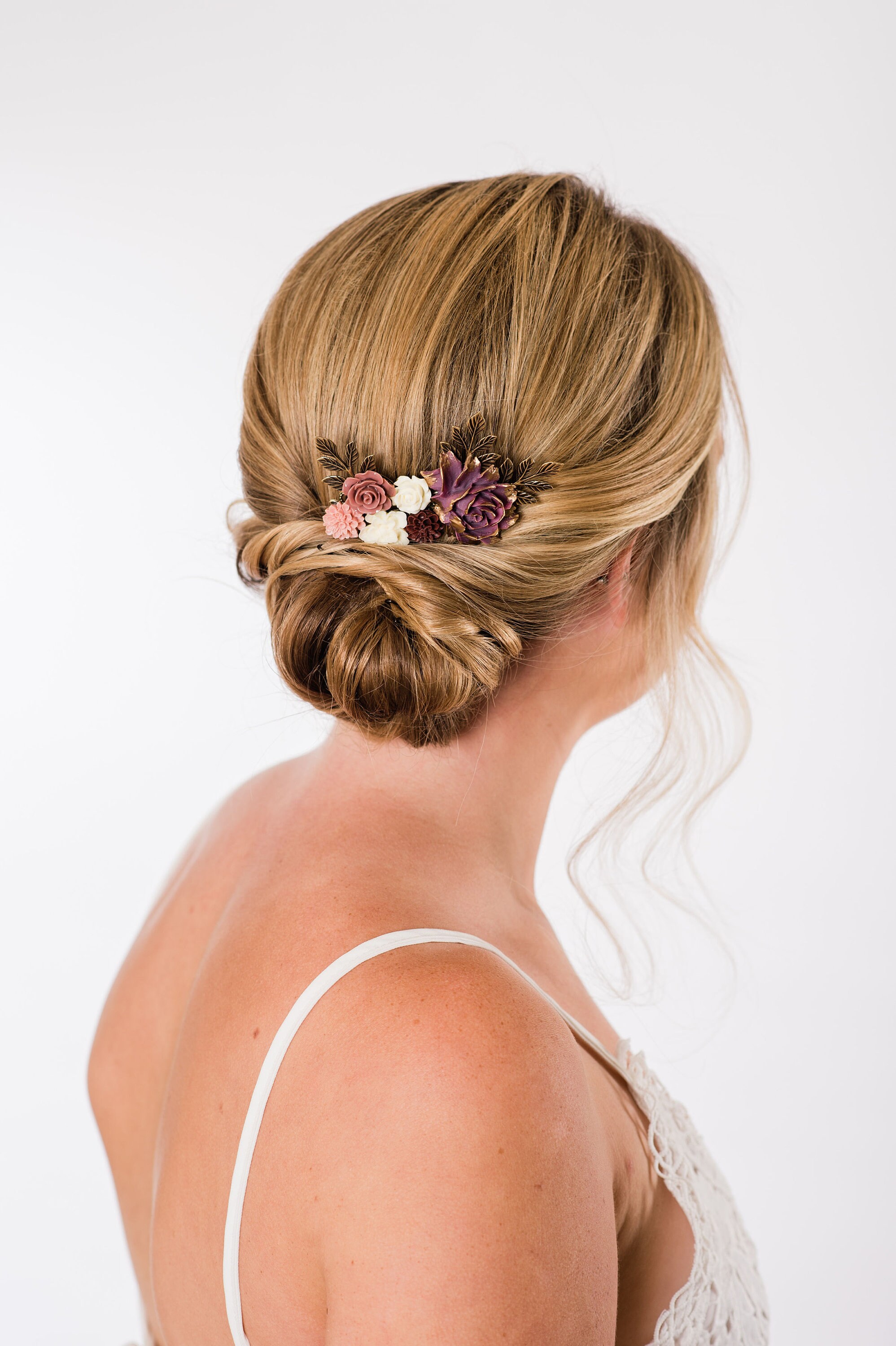 Bridal Hair Comb Berry Plum Purple Vintage Inspired Dusty - Etsy Canada