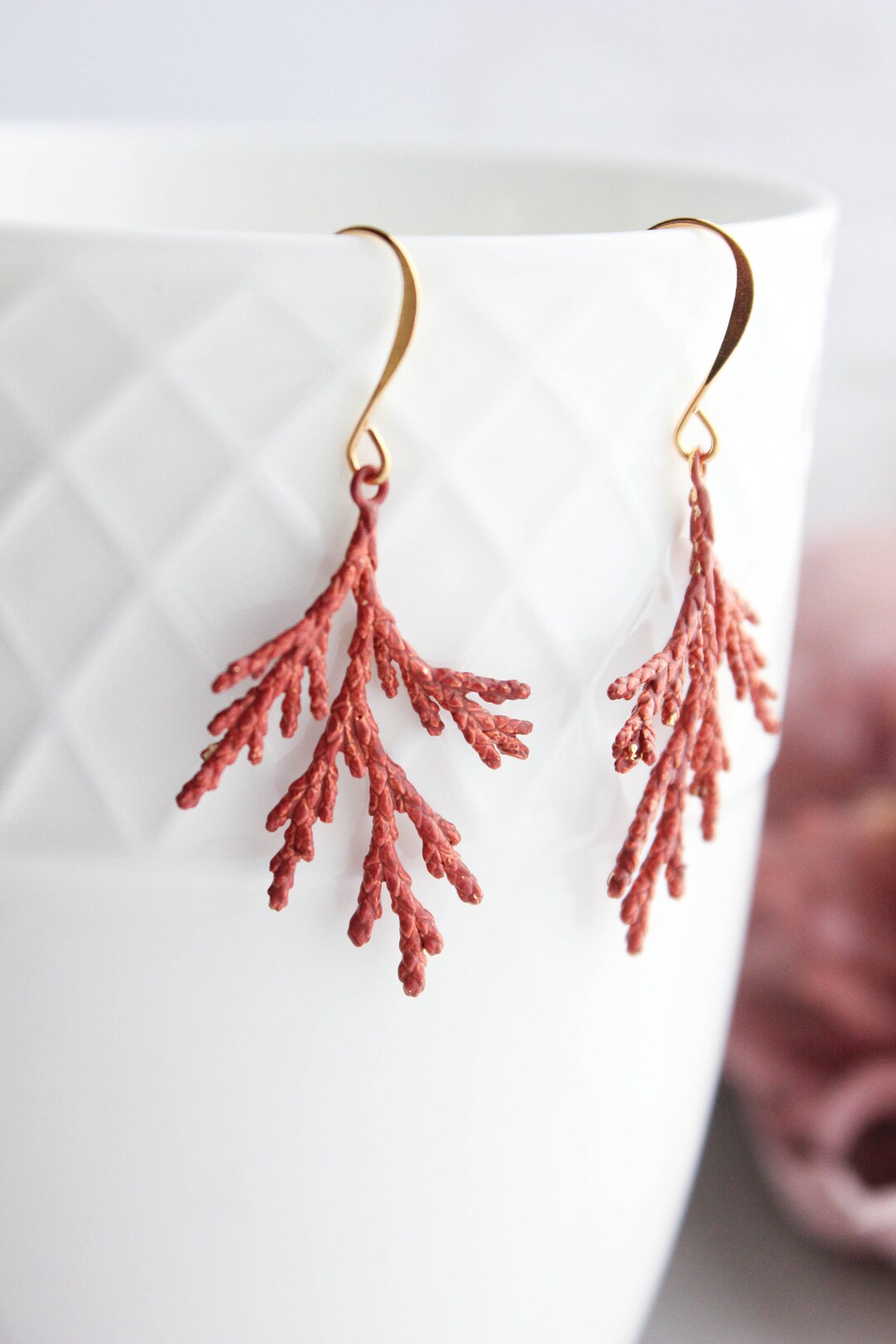 Cedar Branch Earrings 7 Options Juniper Earrings, Cypress Branch ...