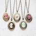 Hot Pink Rose Locket Necklace Photo Locket Vintage Style - Etsy