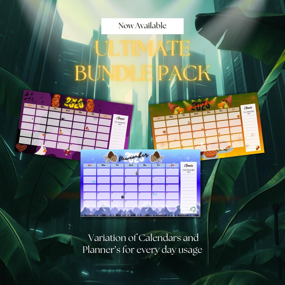 Aesthetic 2025 Calendar Bundle | Digital Planners for Each Season ...
