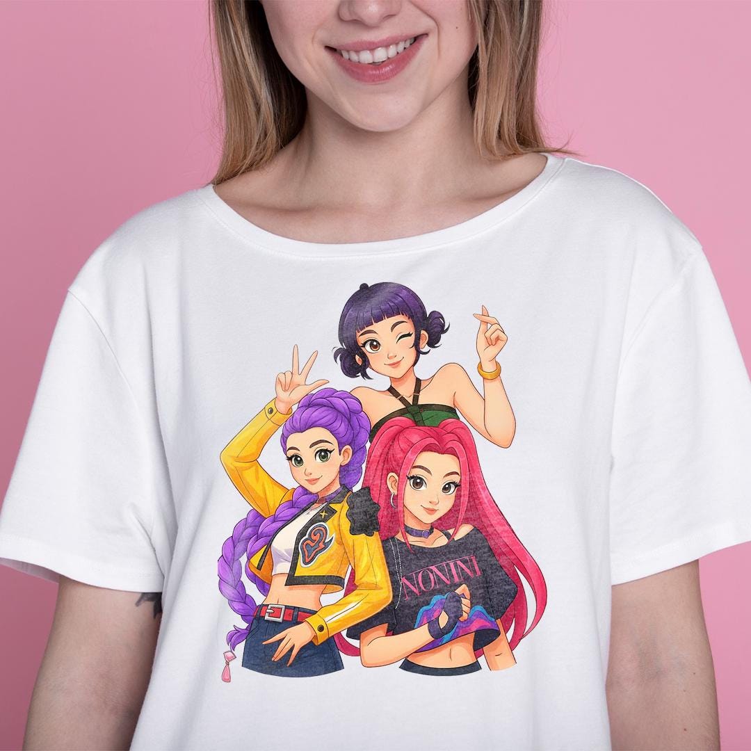 Huntrix Kpop Demon Hunters PNG SVG, Kpop Idol Group Shirt Design,girl ...