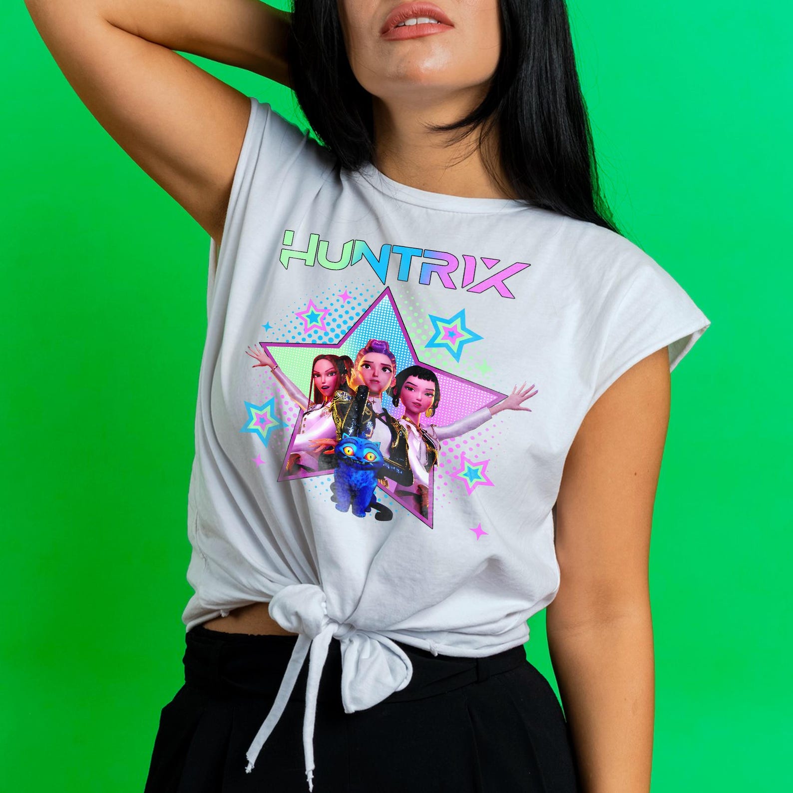 Huntrix Kpop Demon Hunters PNG SVG, Kpop Idol Group Shirt Design,girl ...