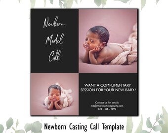 Newborn Model Call Casting Call Template Mini Session - Etsy