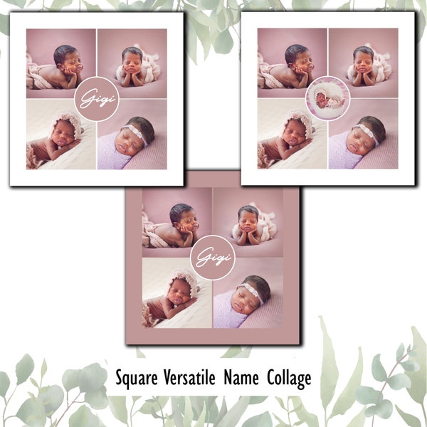 Psd Square Collage Template - Etsy