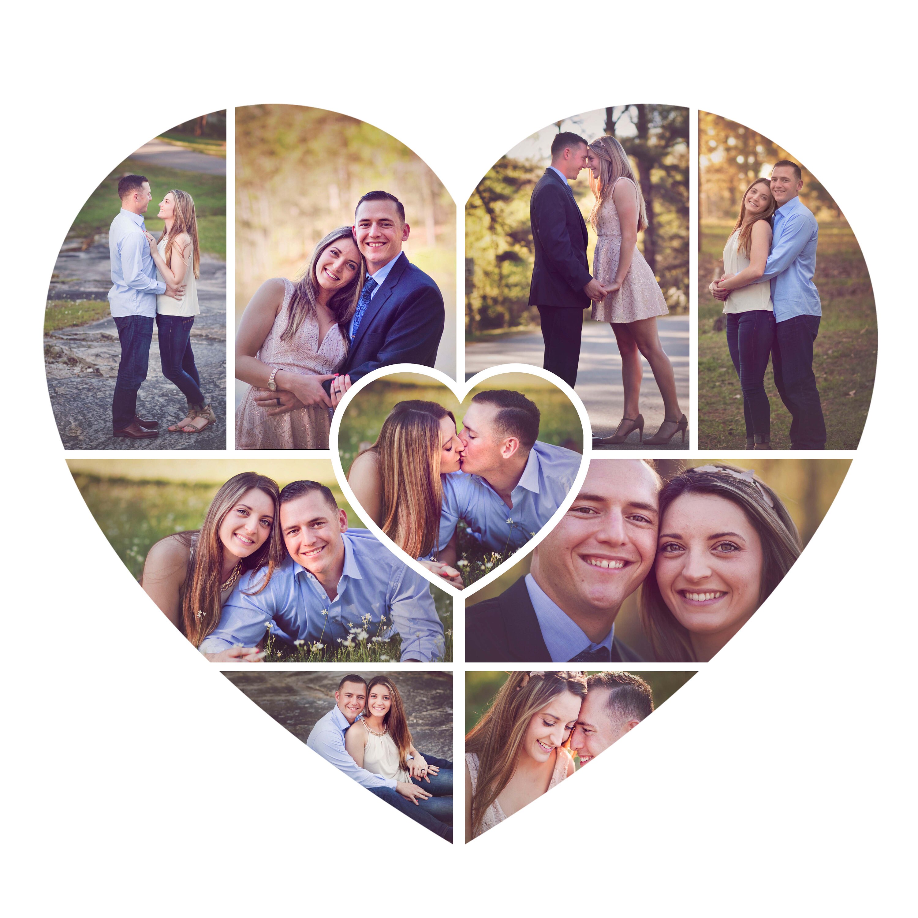 Heart Collage Love Template Square Storyboard 20x20 15x15 10x10 PSD ...