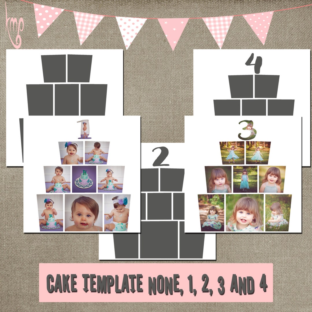Cake Cakesmash Template Cake Smash Collage Storyboard Square 20x20 ...