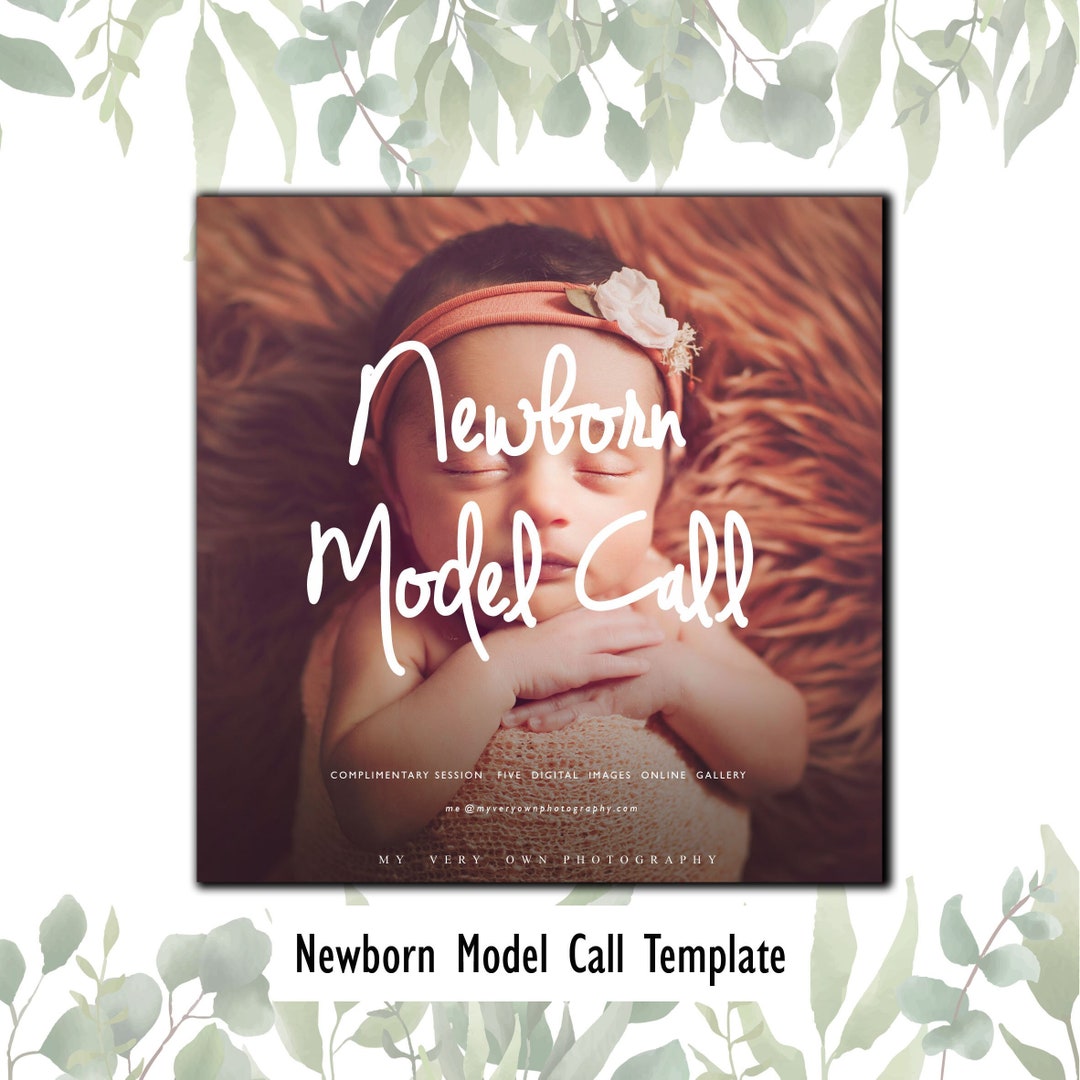 Newborn Model Casting Call Psd Template Mini Session Photographer Flyer ...