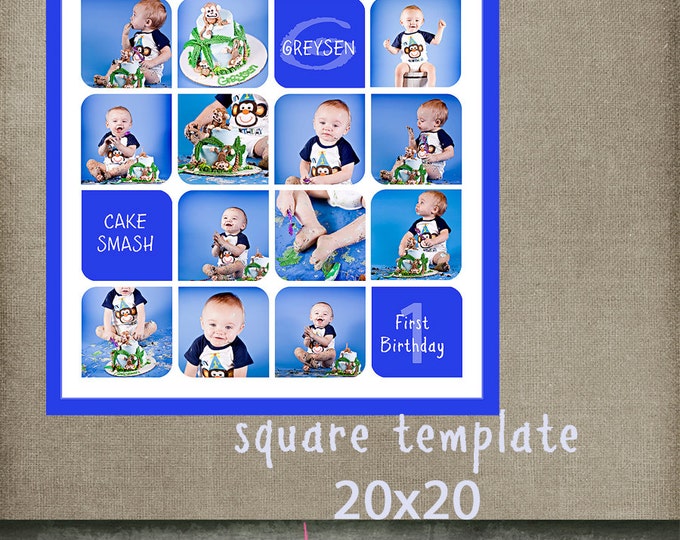Cake Smash Template, Story Board Template, Cake Smash Storyboard, 12x12 ...