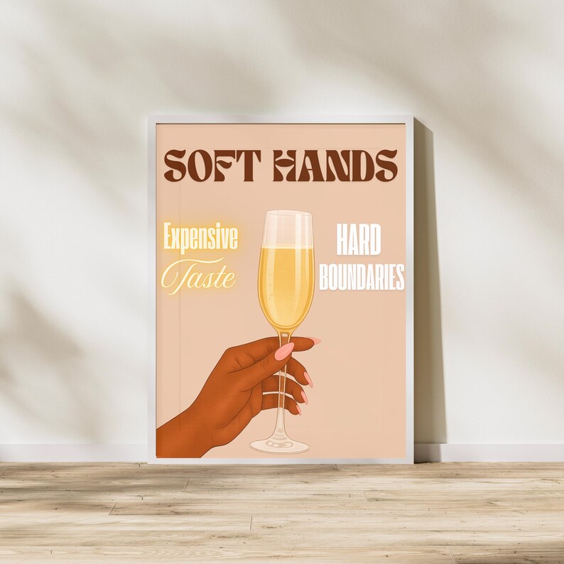 Soft Hands Hard Boundaries Poster – Feminine Luxury Wall Art Printable ...
