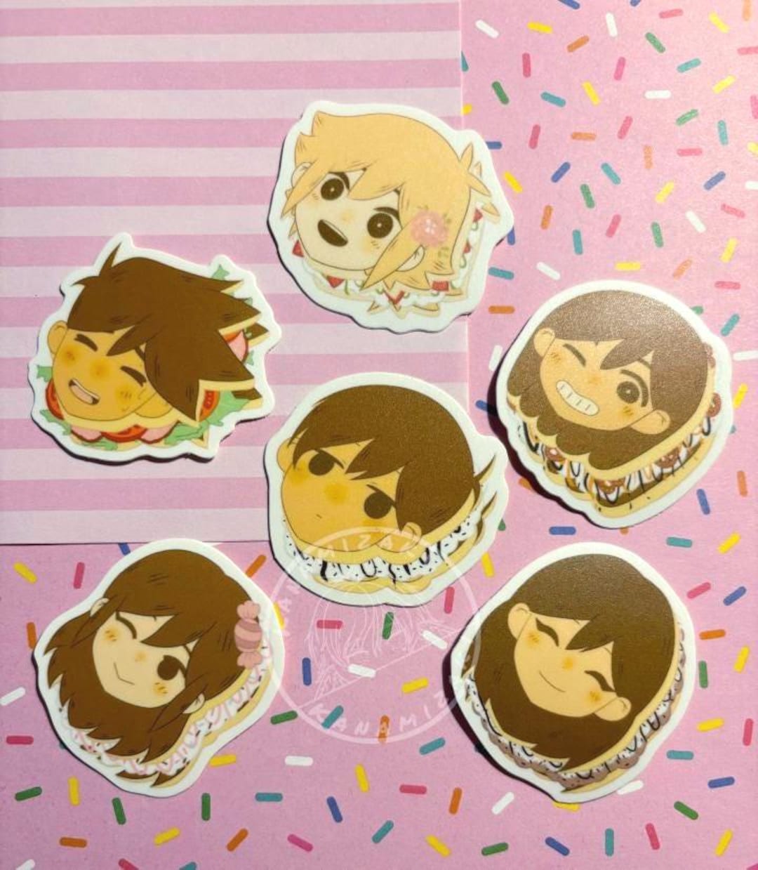 Headspace Bakery Sticker - Omori - Fanart - Basil Kel Hero Aubrey Mari ...