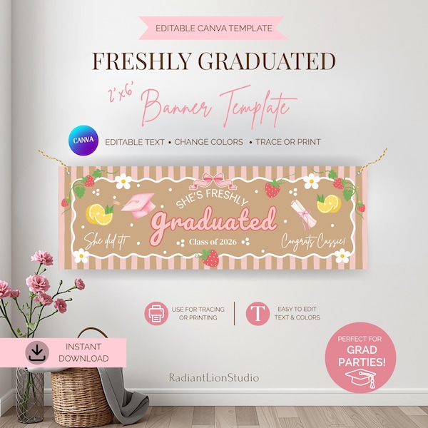 Strawberry Grad Sign - Etsy