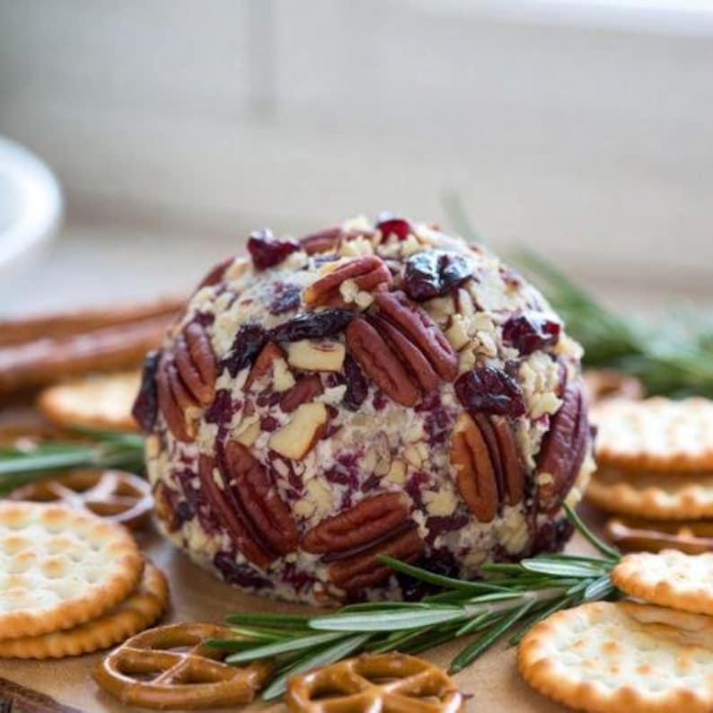 Cranberry Cheese Ball Recipe | Holiday Appetizer (PDF Download) - Etsy ...