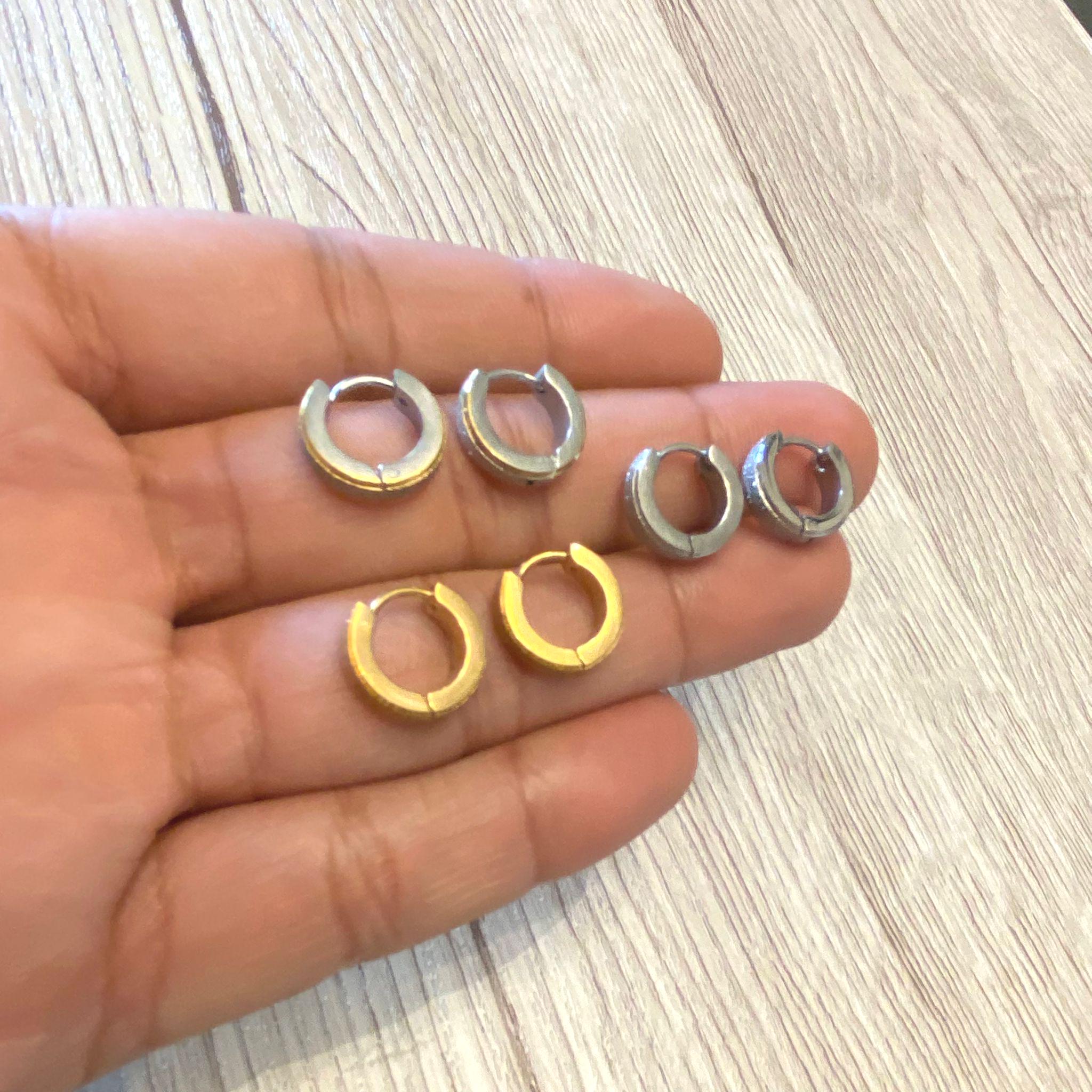 Handmade Titanium Hoop Earrings, Hypoallergenic, Waterproof, Dainty ...