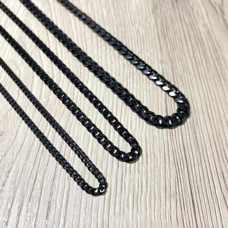 Black Titanium Chain 5mm - Etsy