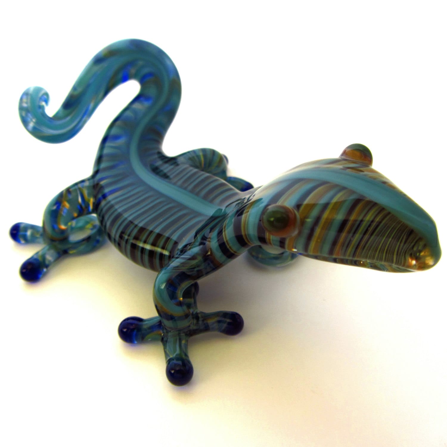Glass Gecko Earth Colors, Jungle Lizard for Wall Display - Etsy