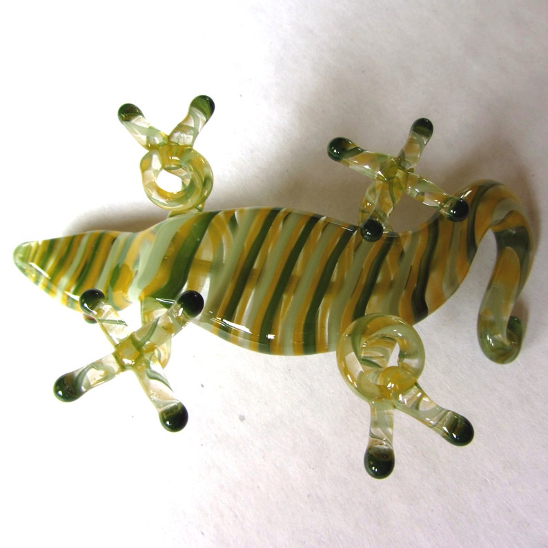 Glass Gecko in Bright Colors, Jungle Lizard for Wall Display - Etsy
