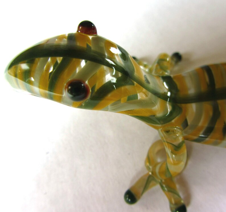 Glass Gecko in Bright Colors, Jungle Lizard for Wall Display - Etsy