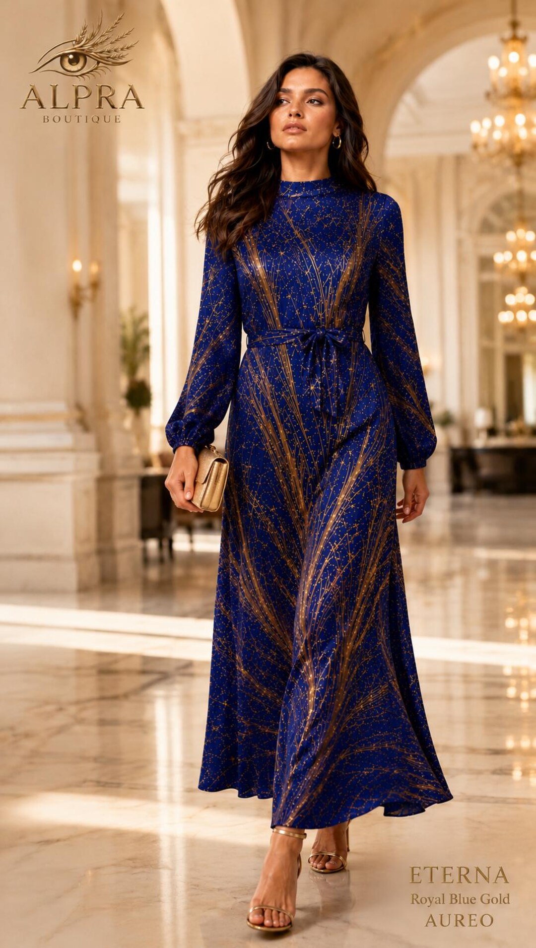 Elegant Maxi Dress, Statement Fashion, Wearable Art Print, Occasion ...