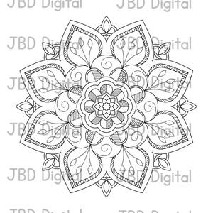 Mandala Coloring Book - Digital Download - 15 Intricate Designs for ...
